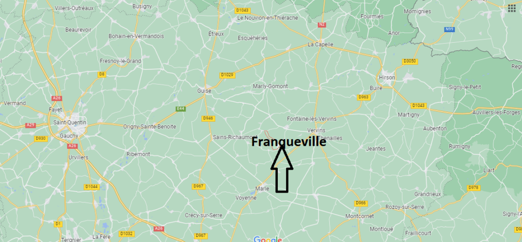 Où se trouve Franqueville? Où se situe Franqueville (02140) | Où se trouve